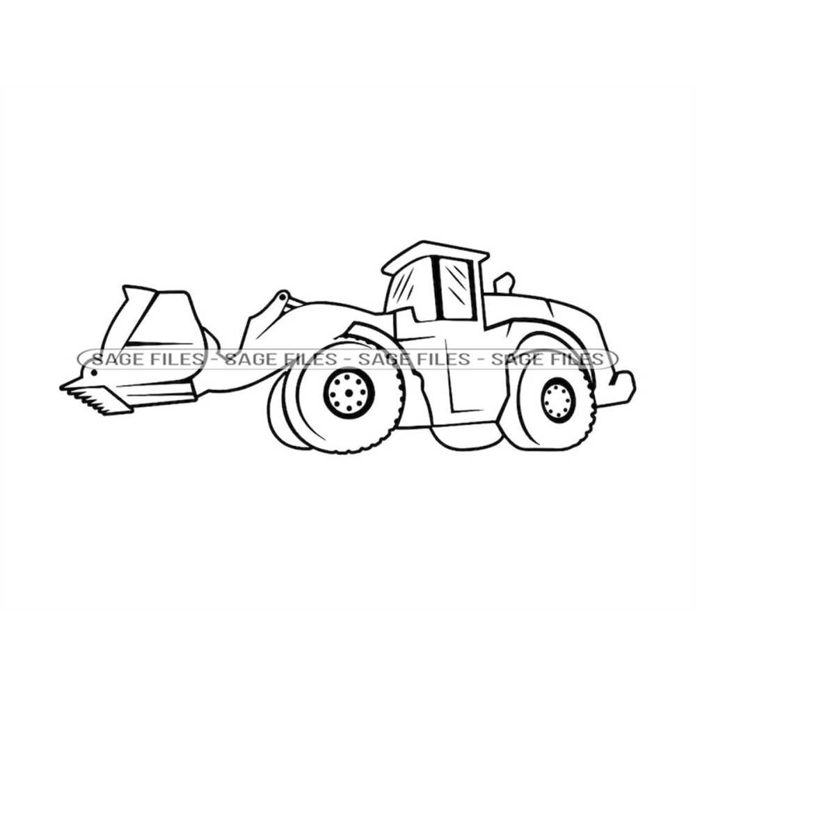 Bulldozer Outline 2 SVG, Heavy Equipment, Bulldozer Clipart, - Inspire ...