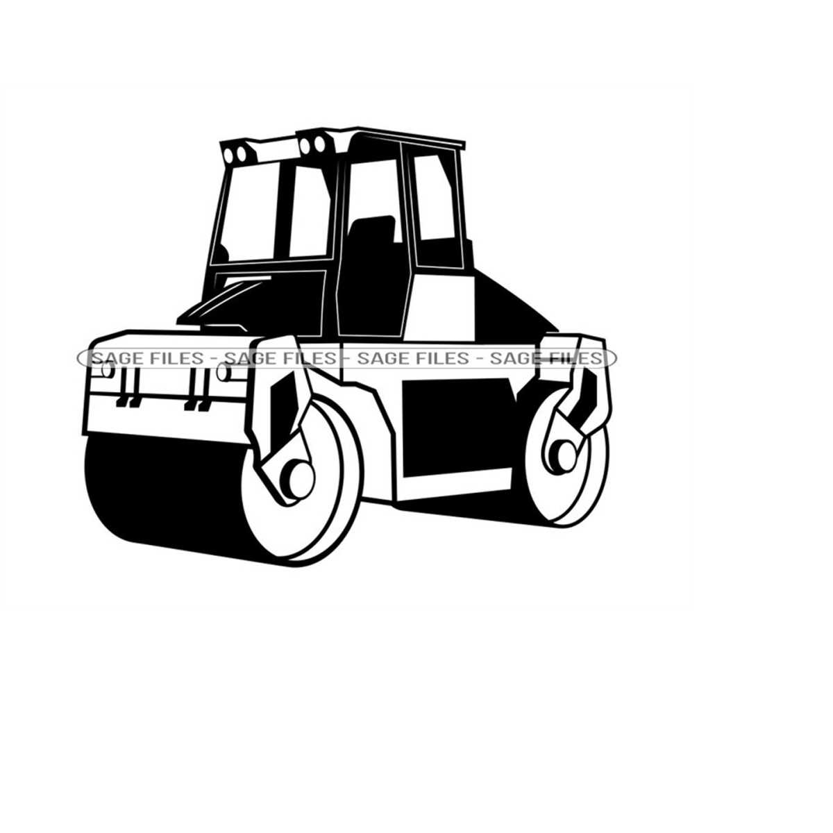 Road Roller 2 SVG, Road Roller SVG, Heavy Equipment SVG, Roa - Inspire ...
