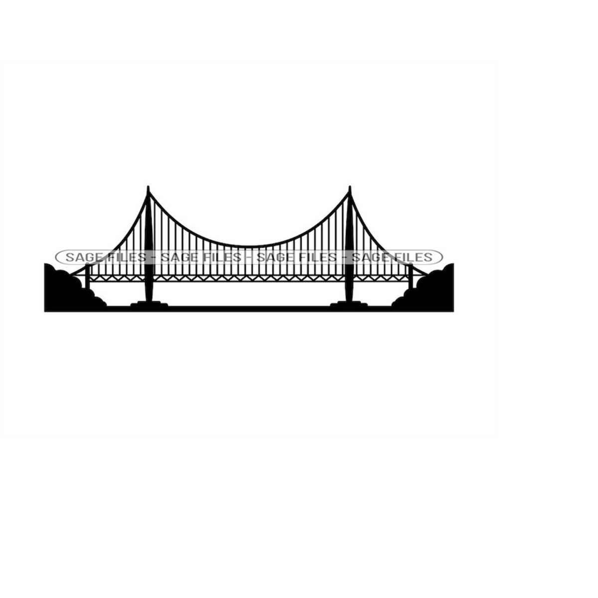 Bridge 3 SVG, Bridge SVG, Bridge Clipart, Bridge Files for C | Inspire ...