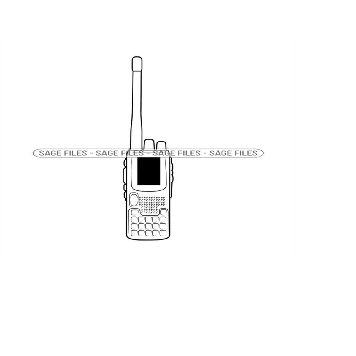 Walkie Talkie Outline 2 SVG, Walkie Talkie SVG, Portable Rad - Inspire ...