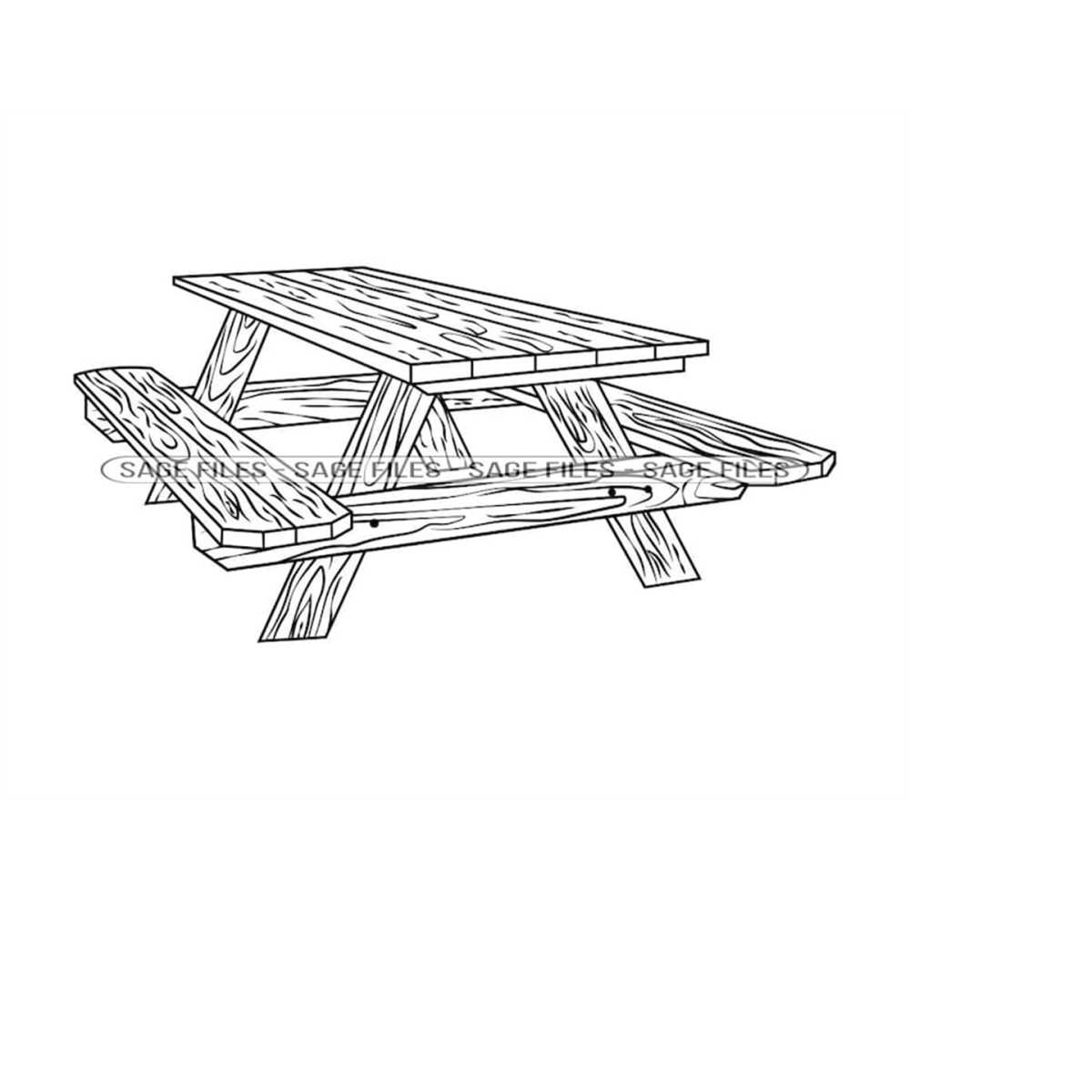 Picnic Table SVG, BBQ Svg, Picnic Table Clipart, Picnic Tabl - Inspire ...