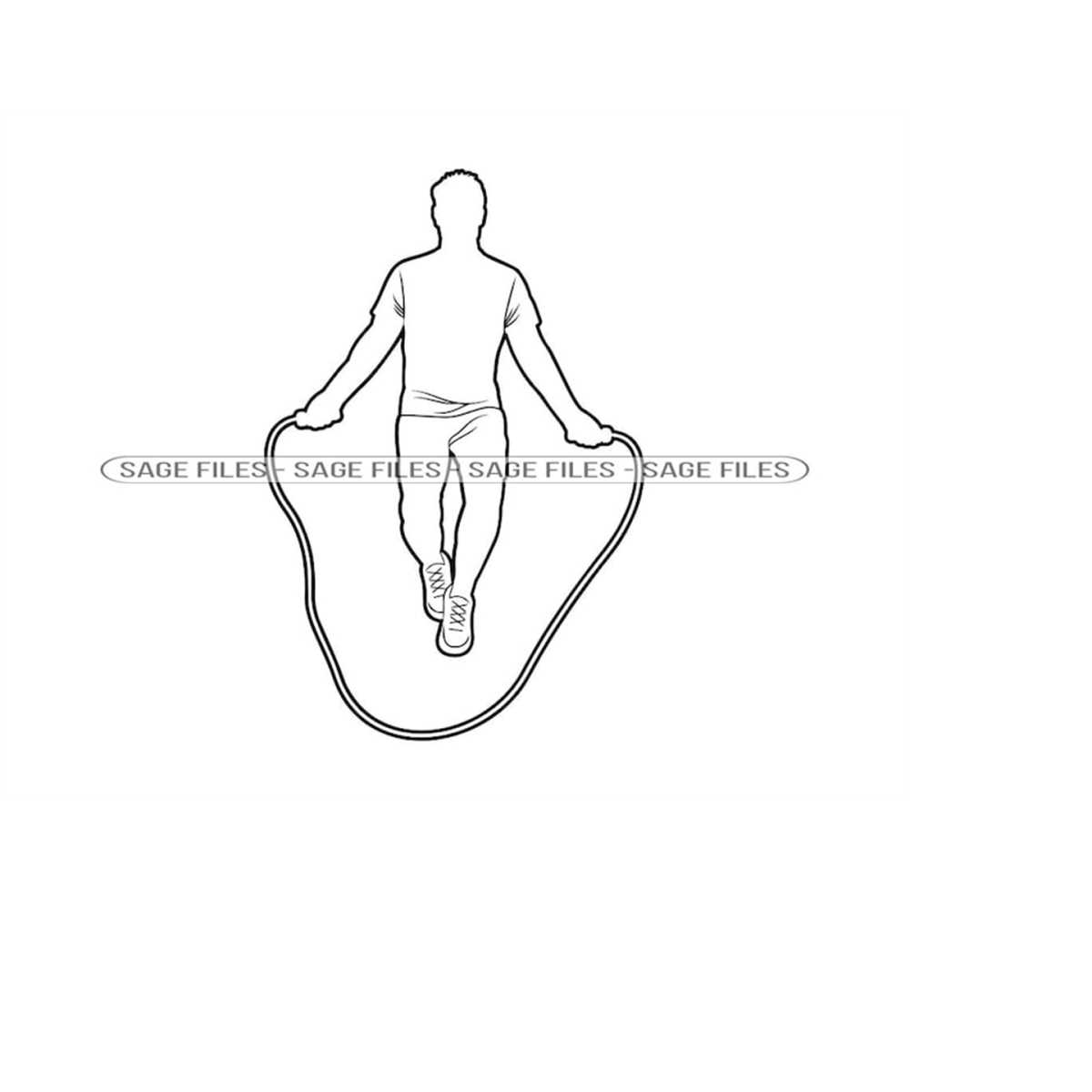 Jump Rope Outline SVG, Exercise Svg, Workout Svg, Jump Rope - Inspire ...
