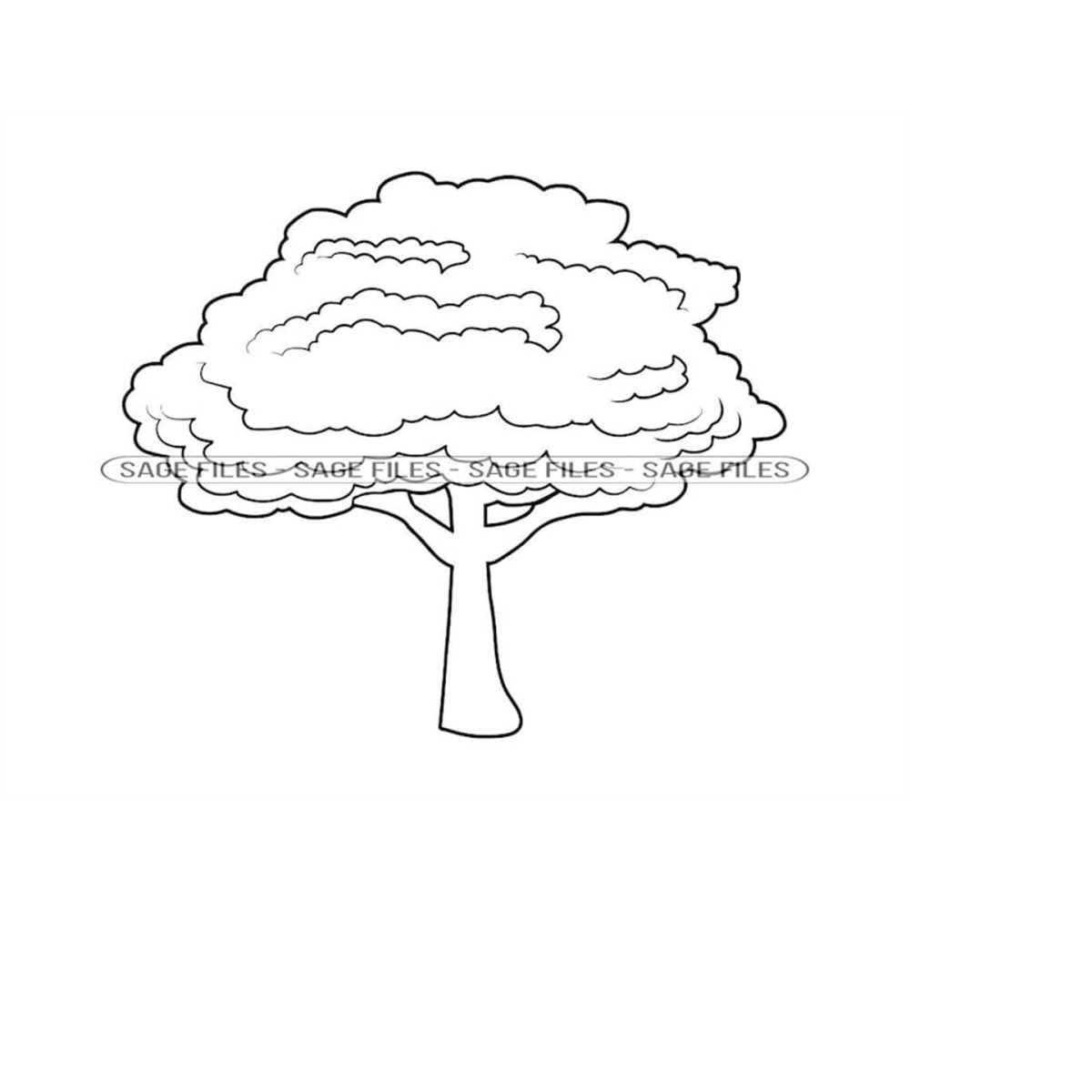 Tree Outline SVG, Tree Svg, Tree Clipart, Tree Files for Cri | Inspire ...