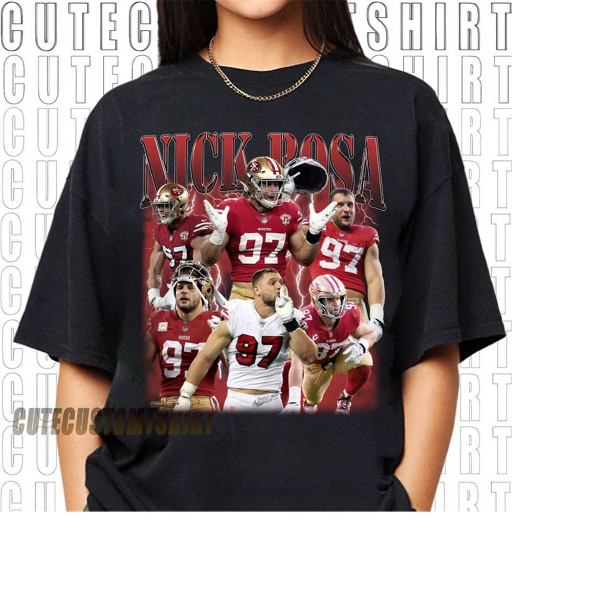 Vintage Nick Bosa shirt, Football shirt, Classic 90s Graphic - Inspire ...