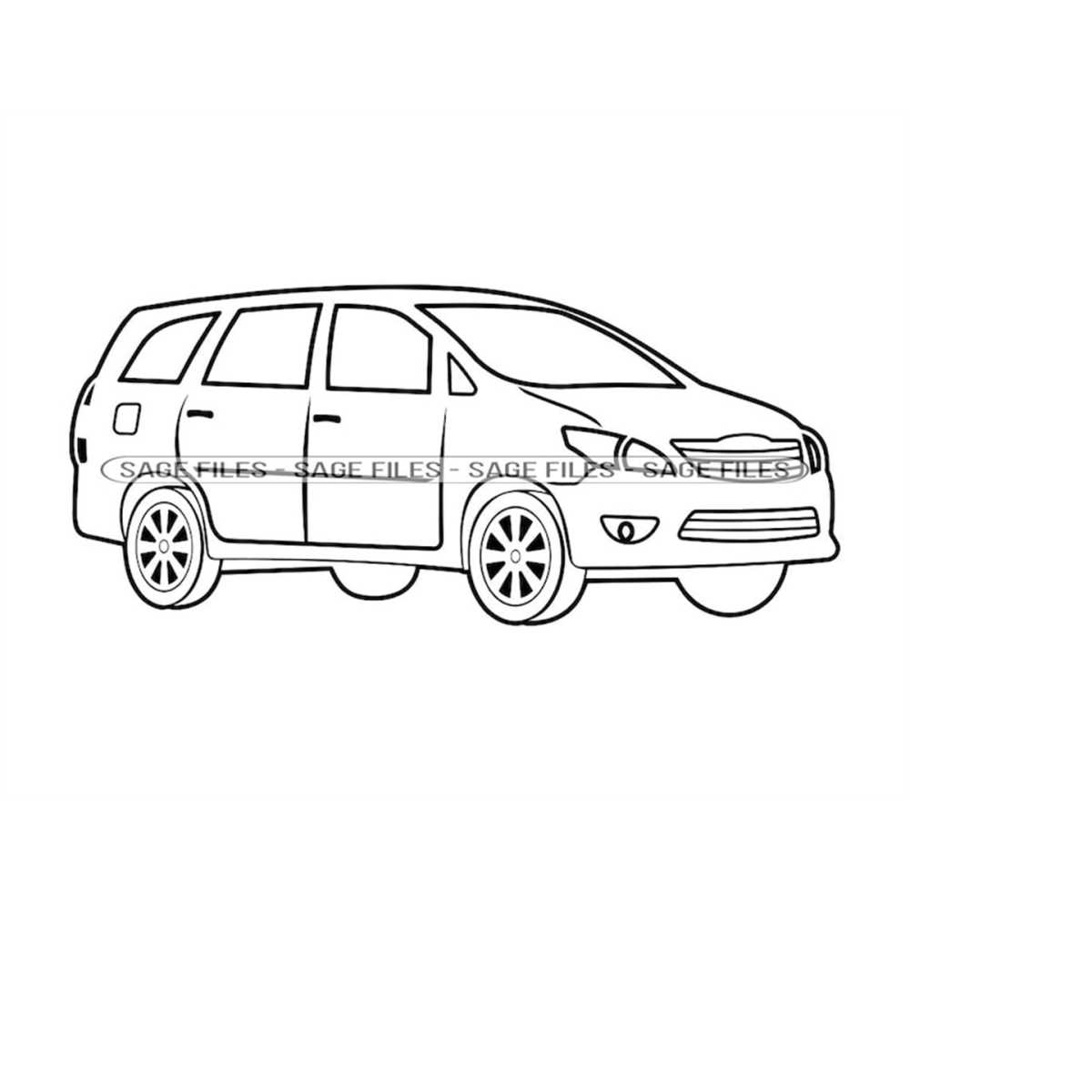 Minivan Outline 3 SVG, Minivan SVG, Family Car Svg, Minivan - Inspire ...