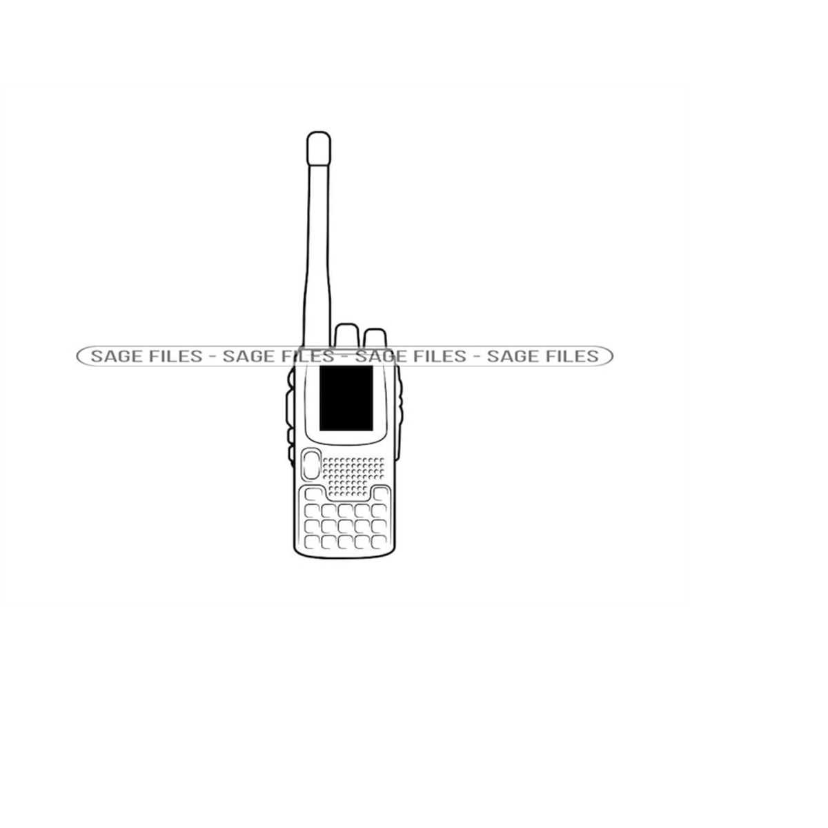 Walkie Talkie Outline 2 SVG, Walkie Talkie SVG, Portable Rad - Inspire ...