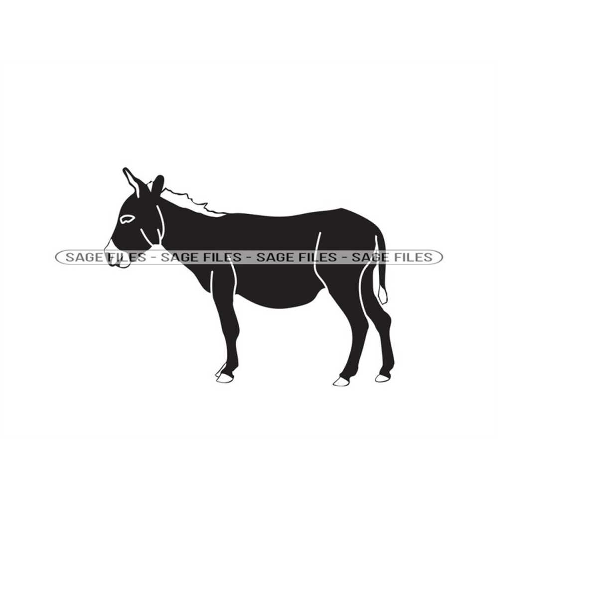 Donkey 2 SVG, Donkey Svg, Donkey Clipart, Donkey Files for C | Inspire ...