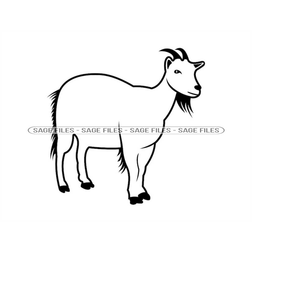 Goat 4 SVG, Goat Svg, Farm Animals Svg, Goat Clipart, Goat F - Inspire ...