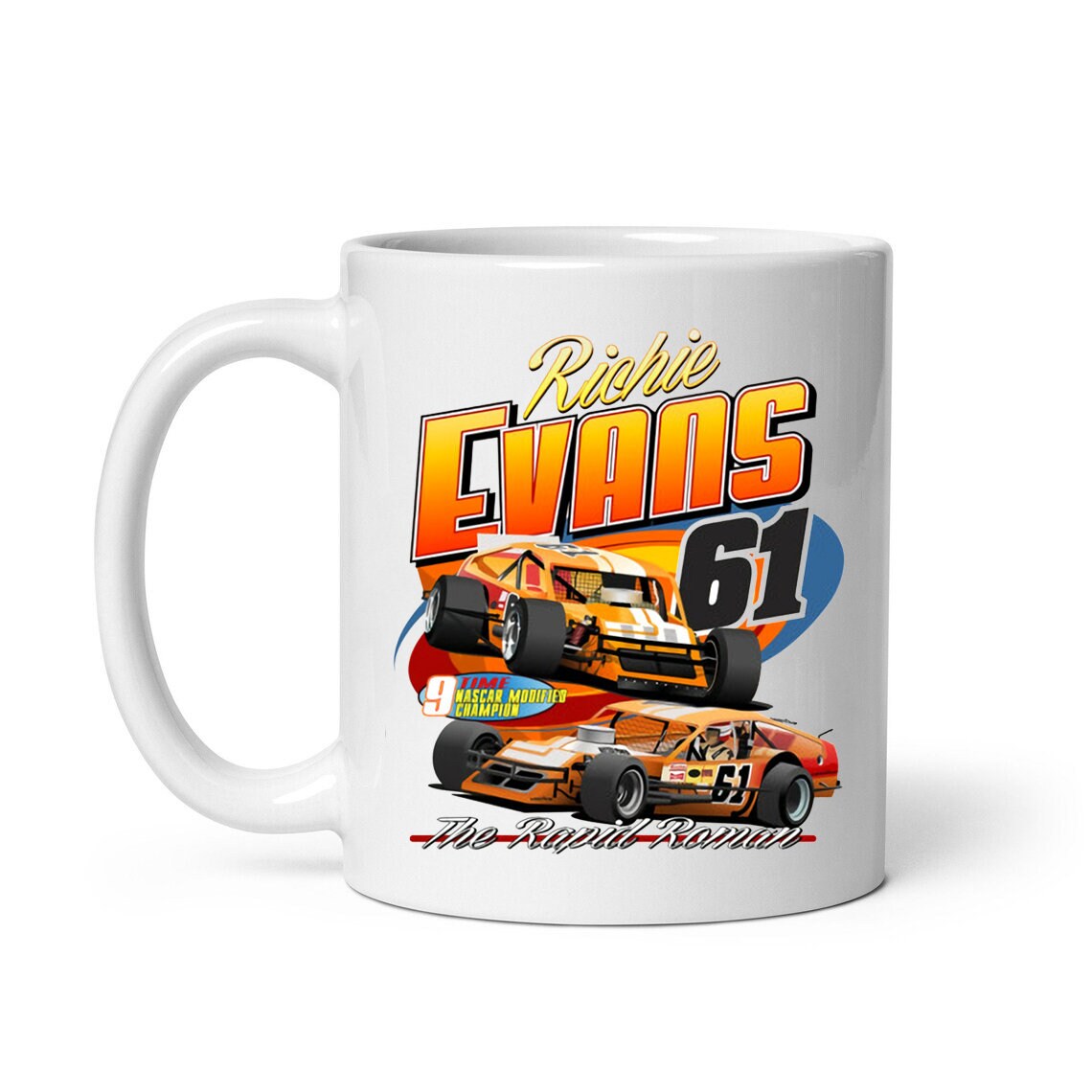 Vintage Richie Evans 61 Mug, Car Mug, Racing car Mug - Inspire Uplift