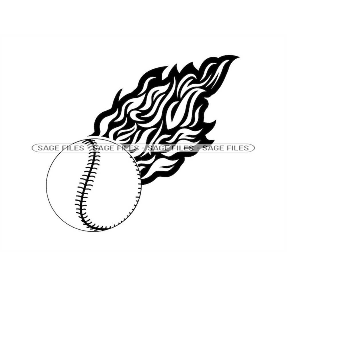 Flaming Baseball 8 SVG, Baseball Svg, Baseball Clipart, Base | Inspire ...