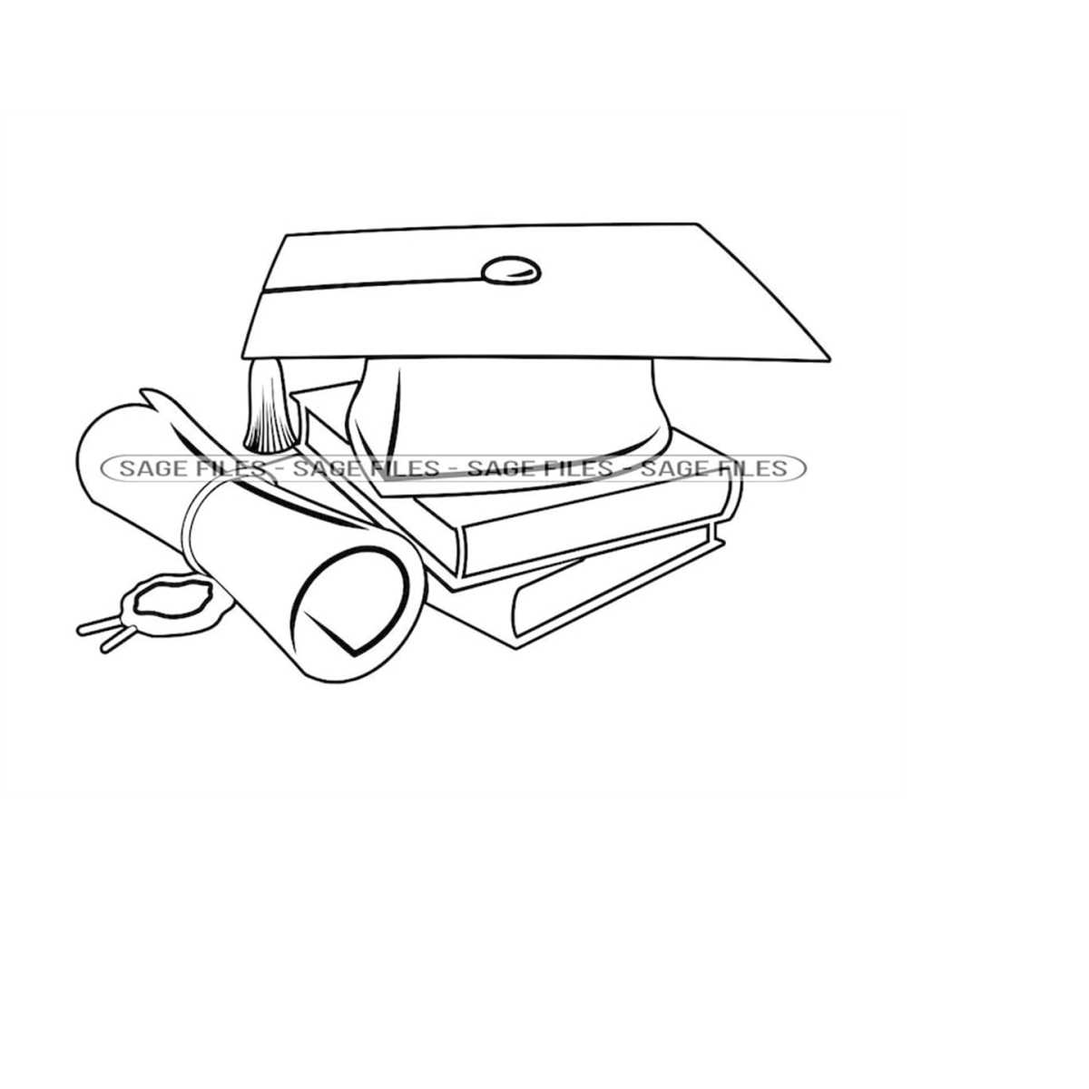 Graduation Logo Outline SVG, Graduation Svg, Graduation Clip | Inspire ...