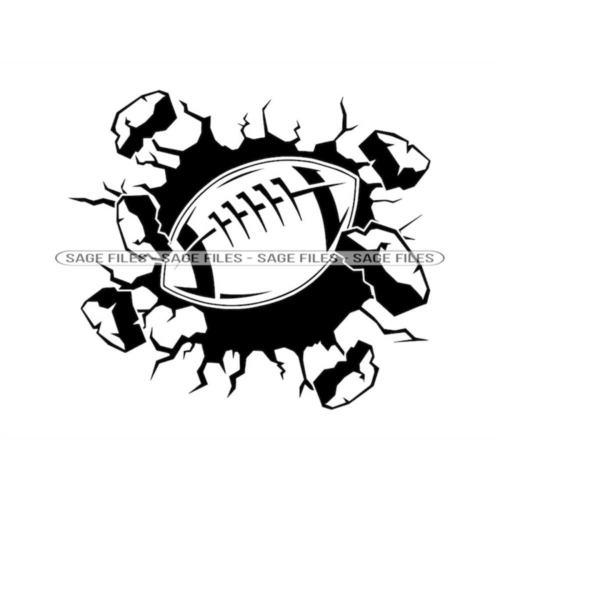 Smashing Football Logo 2 SVG, Football SVG, Football Clipart - Inspire ...