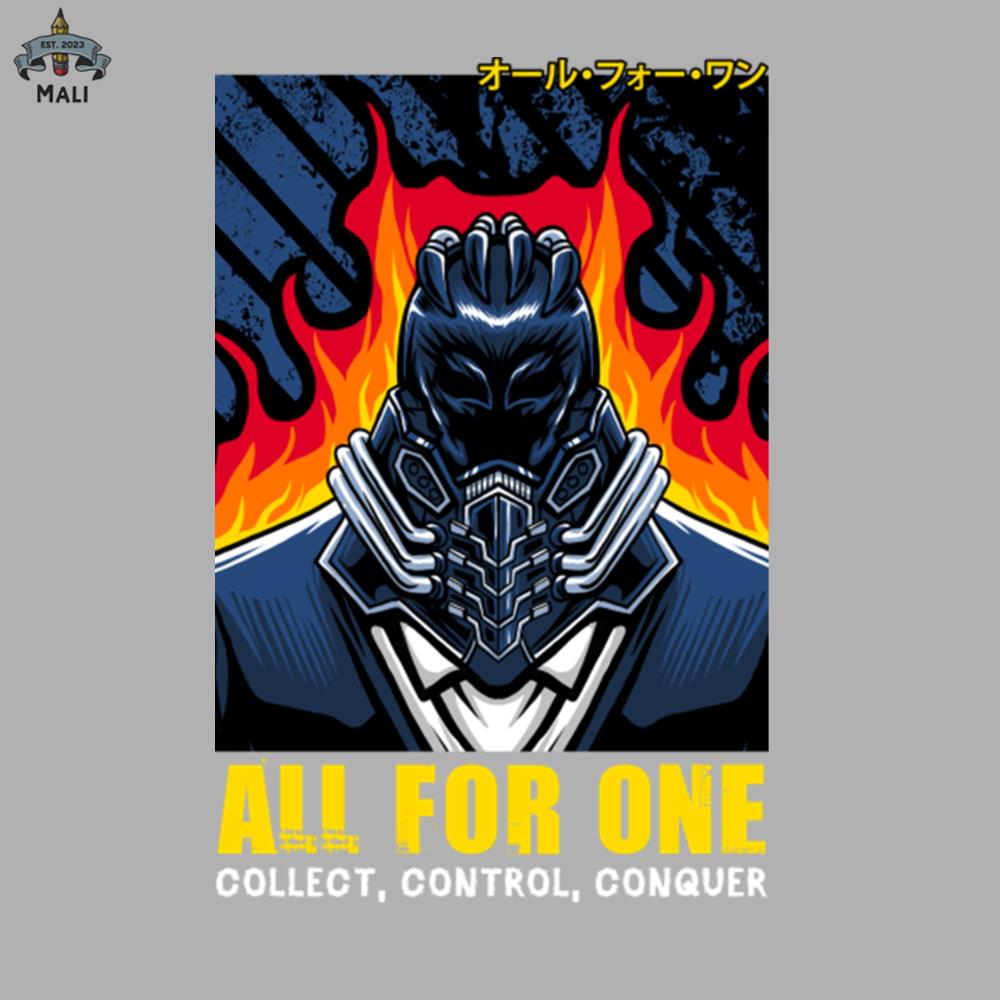 All For One My Hero Academia Sublimation PNG Download | Inspire Uplift