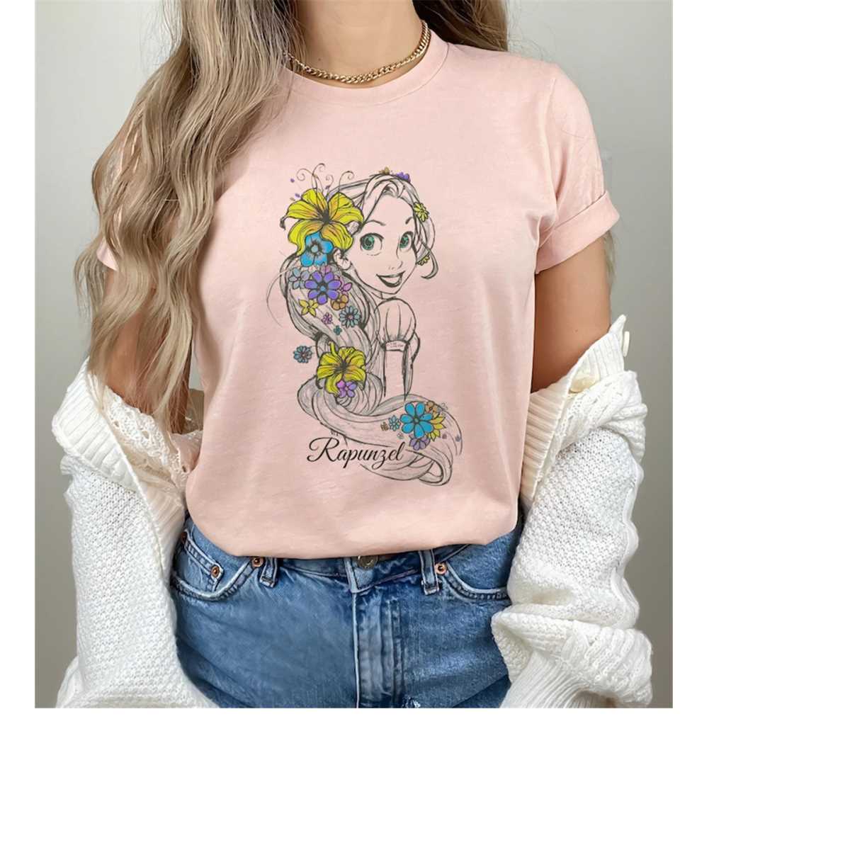 Disney Rapunzel Princess Tangled Rapunzel Floral Sketch Port | Inspire ...