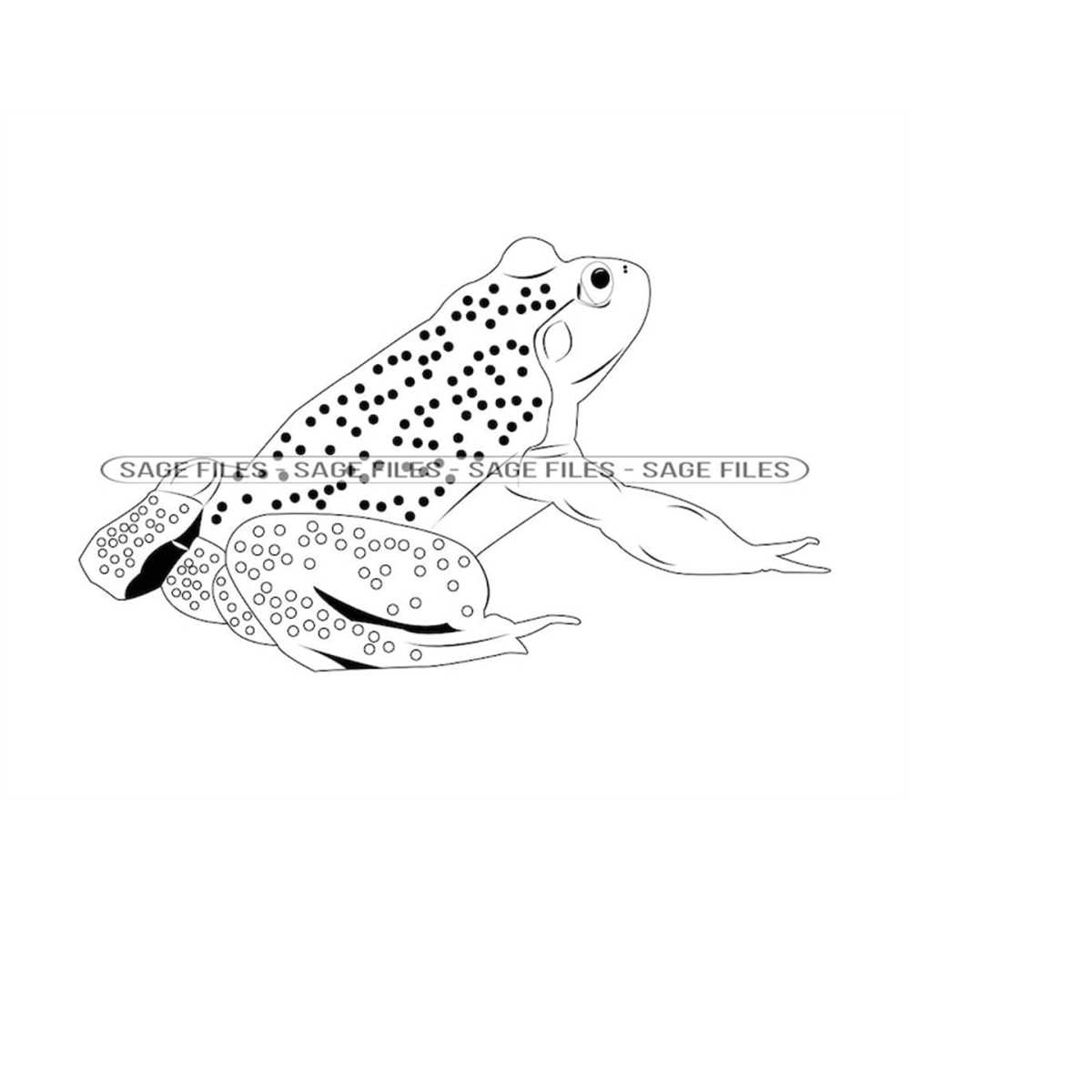 Frog Outline 2 SVG, Frog Svg, Toad Svg, Frog Clipart, Frog F - Inspire ...