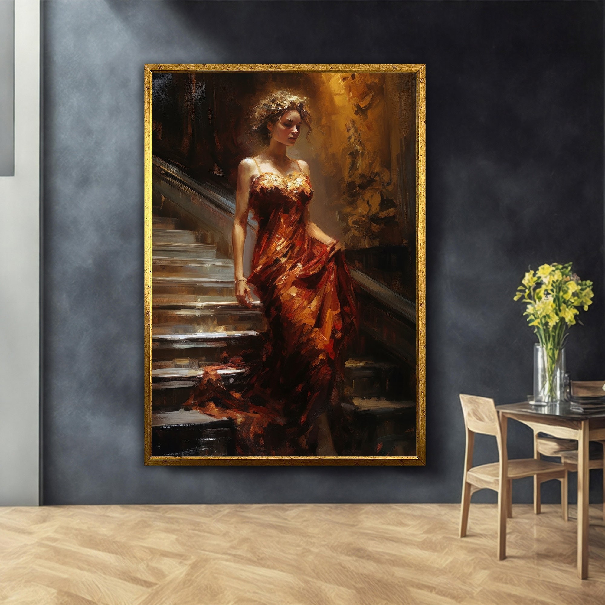 Beautiful Woman Canvas, Old Style Woman Painting, Believe Wo | Inspire ...