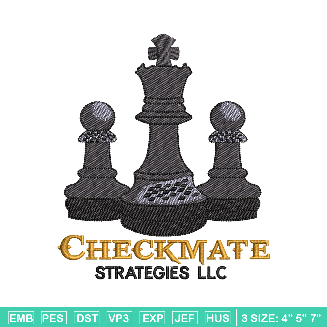 Check mate embroidery design, Chess embroidery, Embroidery f | Inspire ...
