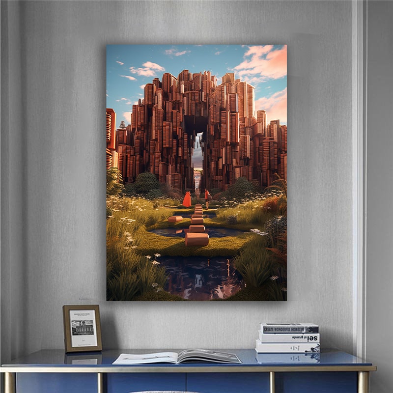 Library Canvas, Book Art, Library Surreal Wall Art, Library | Inspire ...