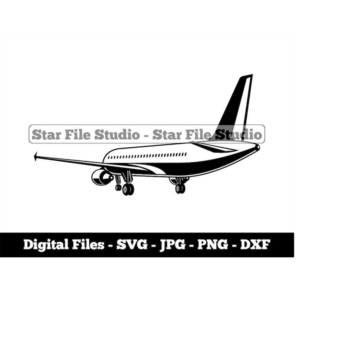 Airplane Side View 2 Svg, Airplane Svg, Airliner Svg, Flying - Inspire ...