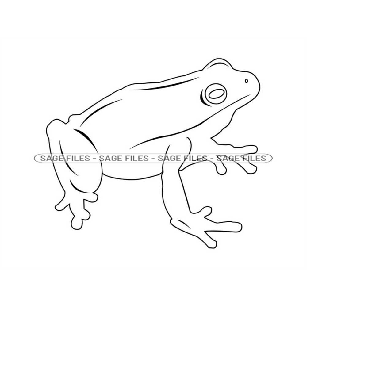 Frog Outline 3 SVG, Frog Svg, Toad Svg, Frog Clipart, Frog F - Inspire ...