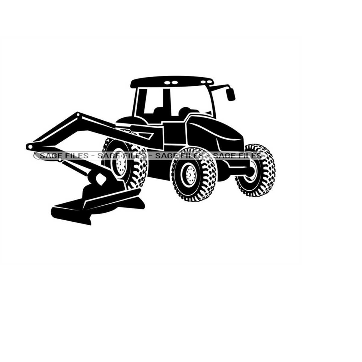 Flail Mower Tractor 3 SVG, Tractor Svg, Lawn Mower SVG, Land - Inspire ...