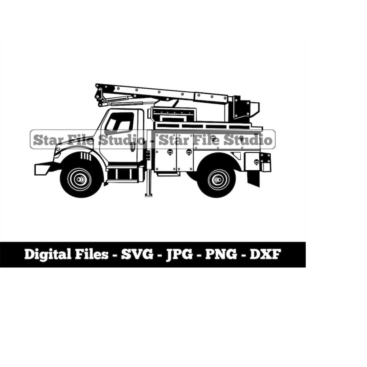 Utility Truck 2 Svg, Repair Svg, Truck Svg, Utility Truck Pn - Inspire ...