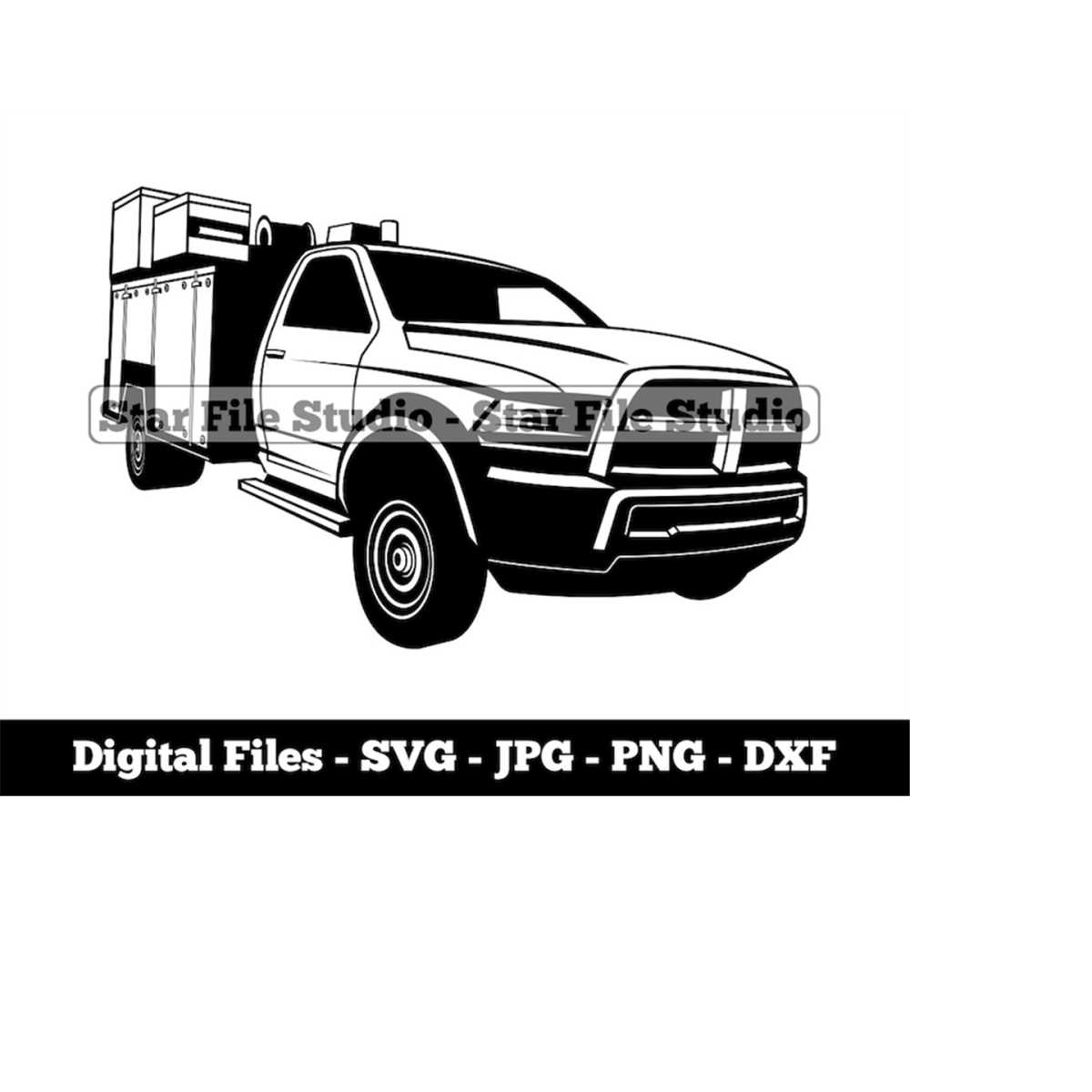 Utility Truck 4 Svg, Repair Svg, Truck Svg, Utility Truck Pn - Inspire ...