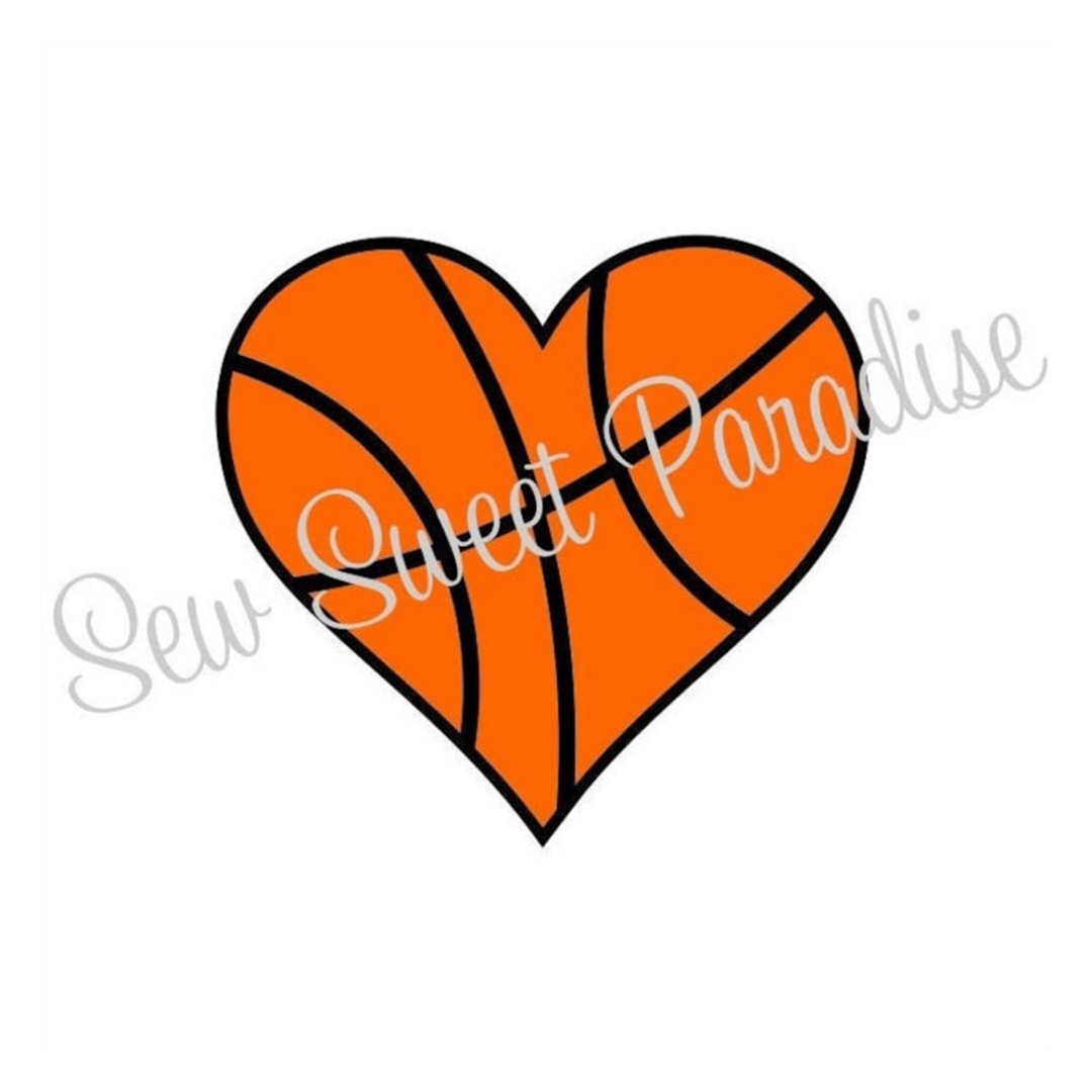 Basketball SVG, Basketball Heart SVG, Love Basketball SVG, D | Inspire ...