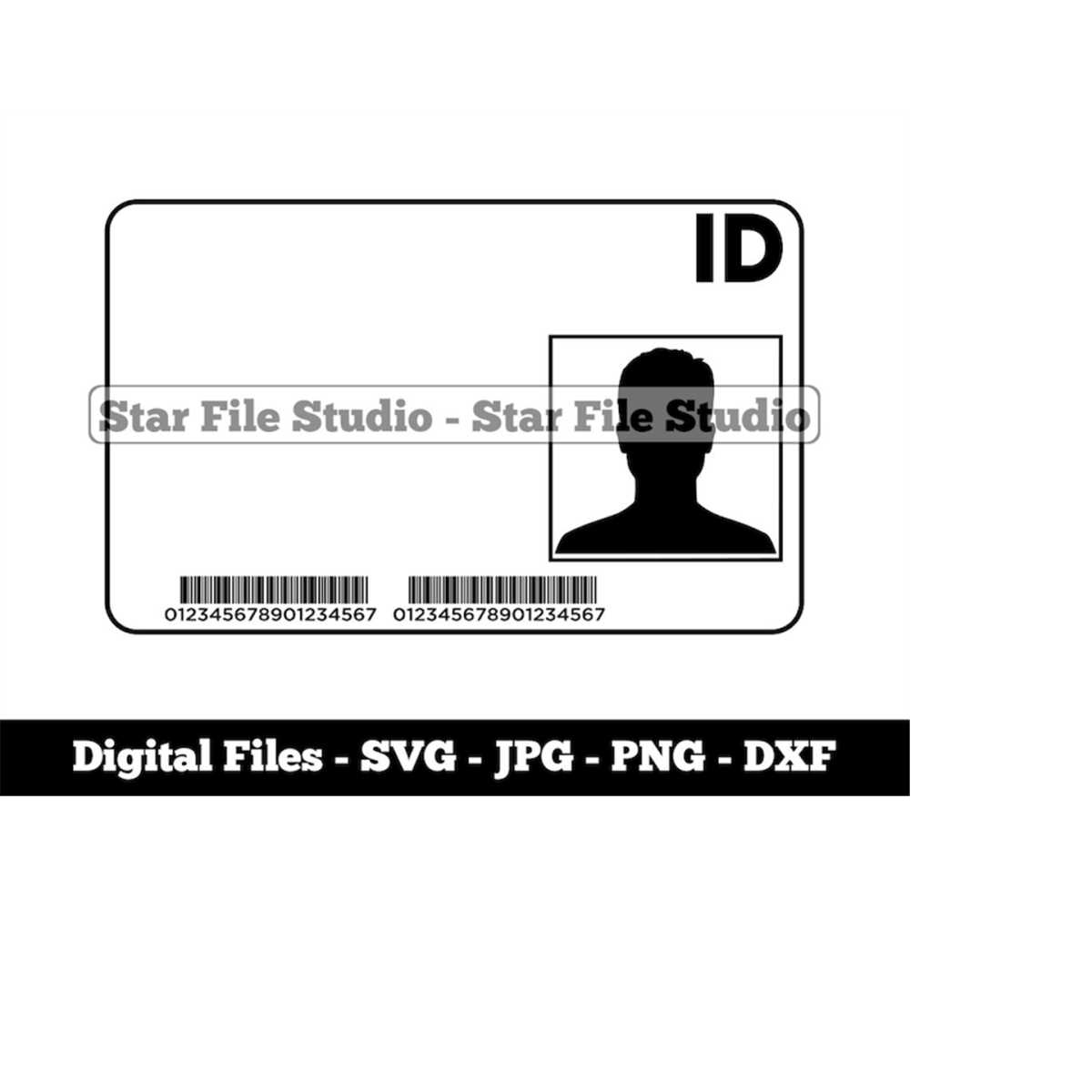 ID Empty Template 2 Svg, Identification Svg, Drivers License - Inspire Uplift