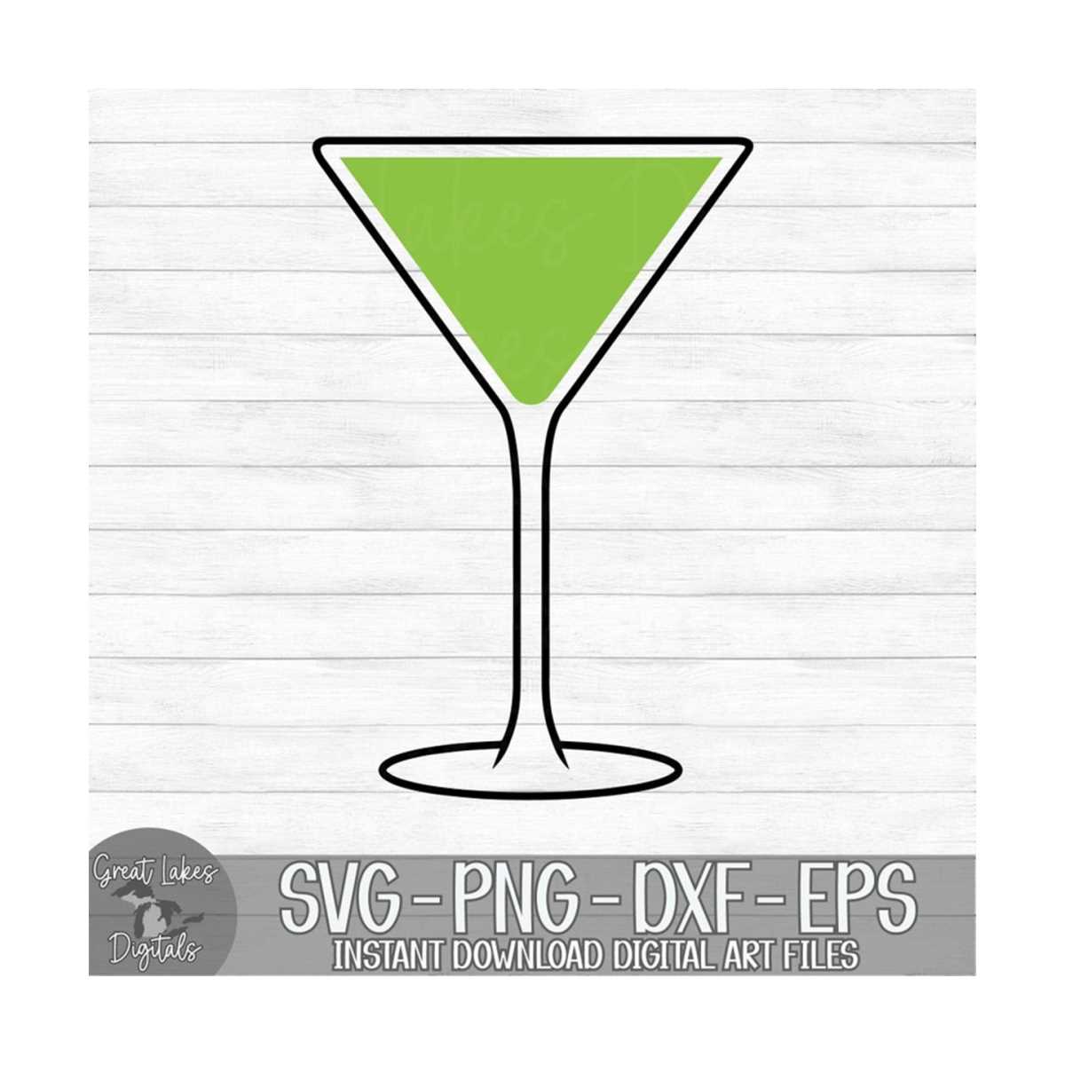 Martini Glass - Instant Digital Download - svg, png, dxf, an | Inspire ...