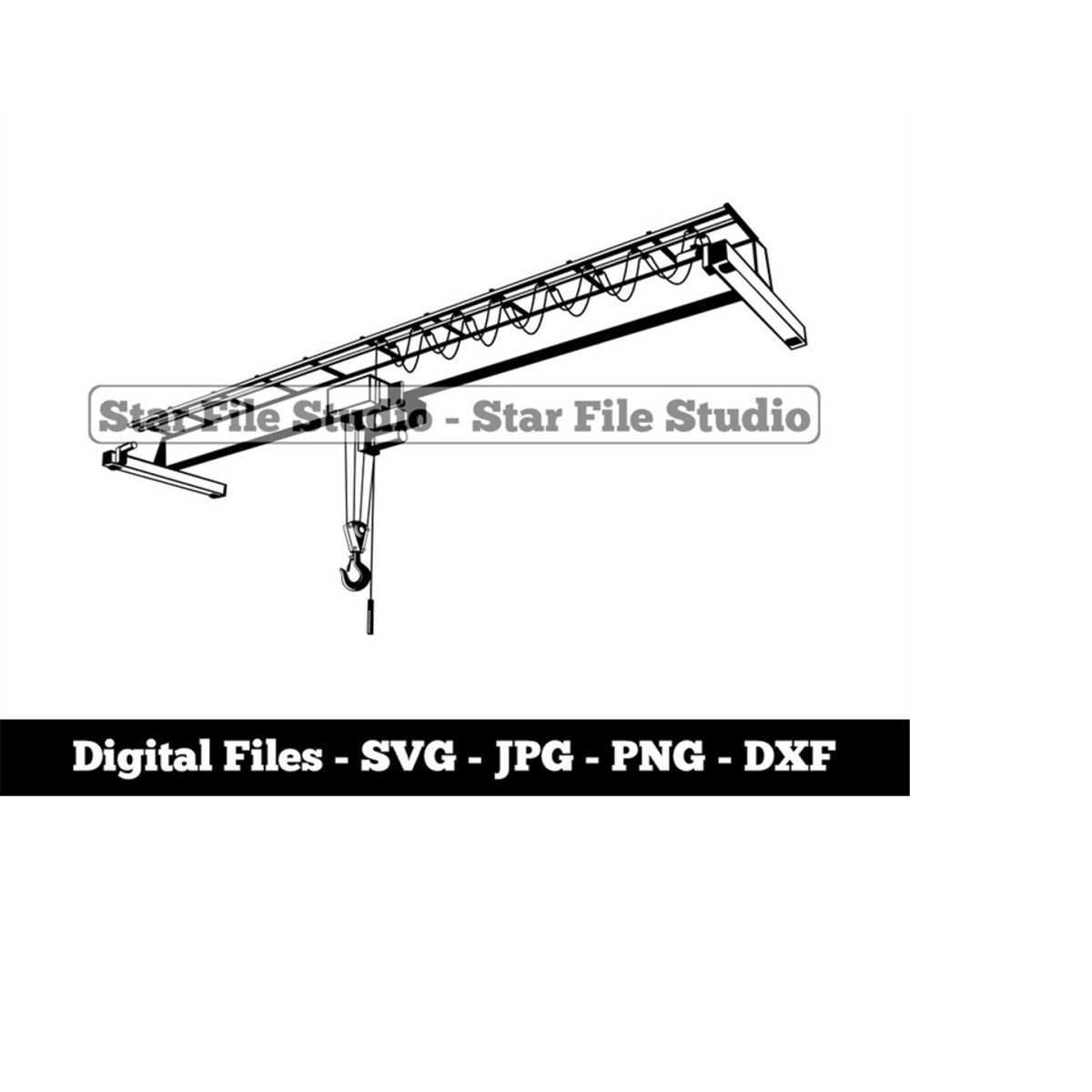 Overhead Crane Svg, Industrial Crane Svg, Heavy Equipment Sv - Inspire ...