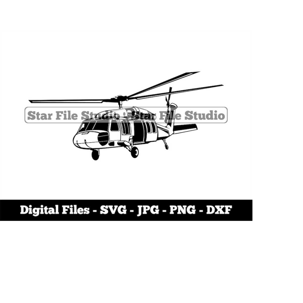 Military Helicopter 3 Svg, Helicopter Svg, Airforce Svg, Hel - Inspire ...