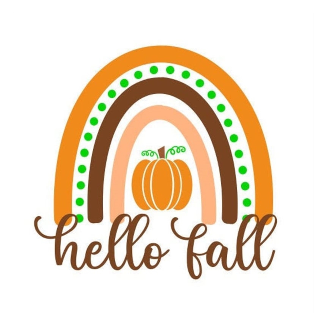 Hello Fall SVG, Fall Rainbow SVG, Thanksgiving Rainbow SVG, - Inspire ...