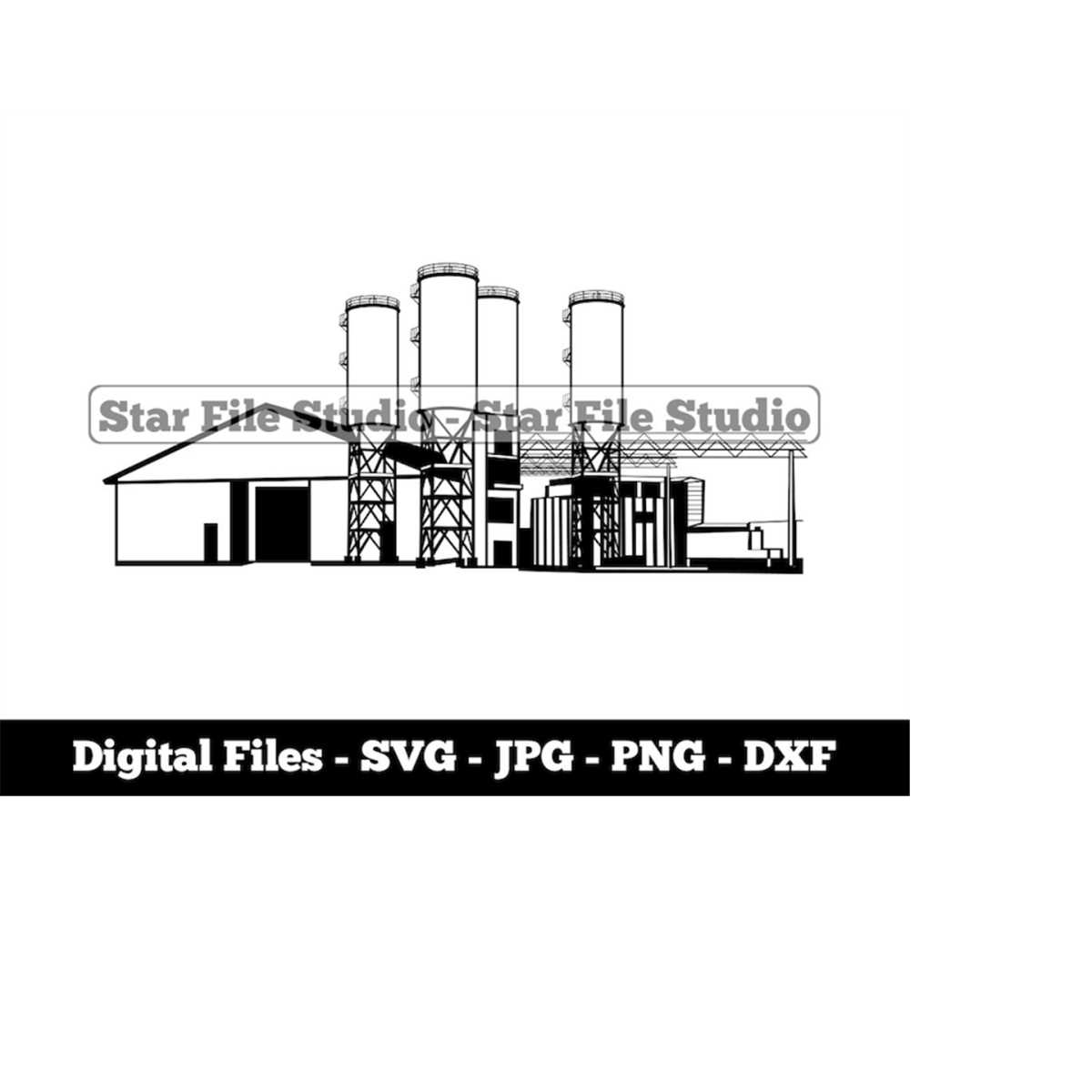 Industrial Plant Svg, Factory Svg, Manufacture Svg, Producti - Inspire ...