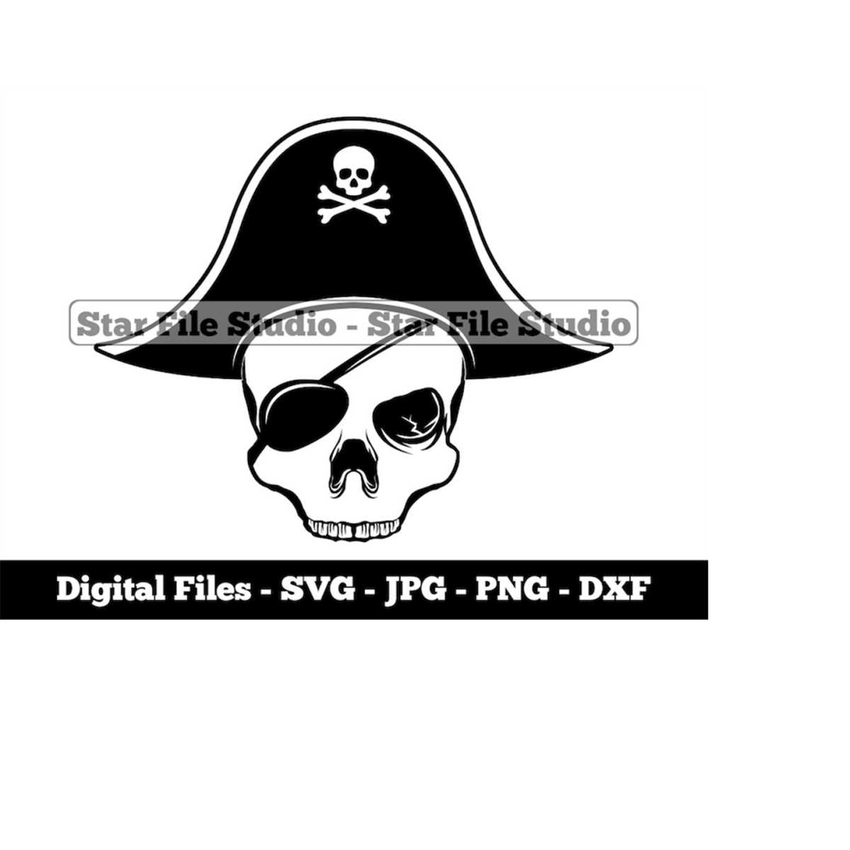 Pirate Skull 2 Svg, Pirate Svg, Skull Svg, Pirate Skull Png, - Inspire ...