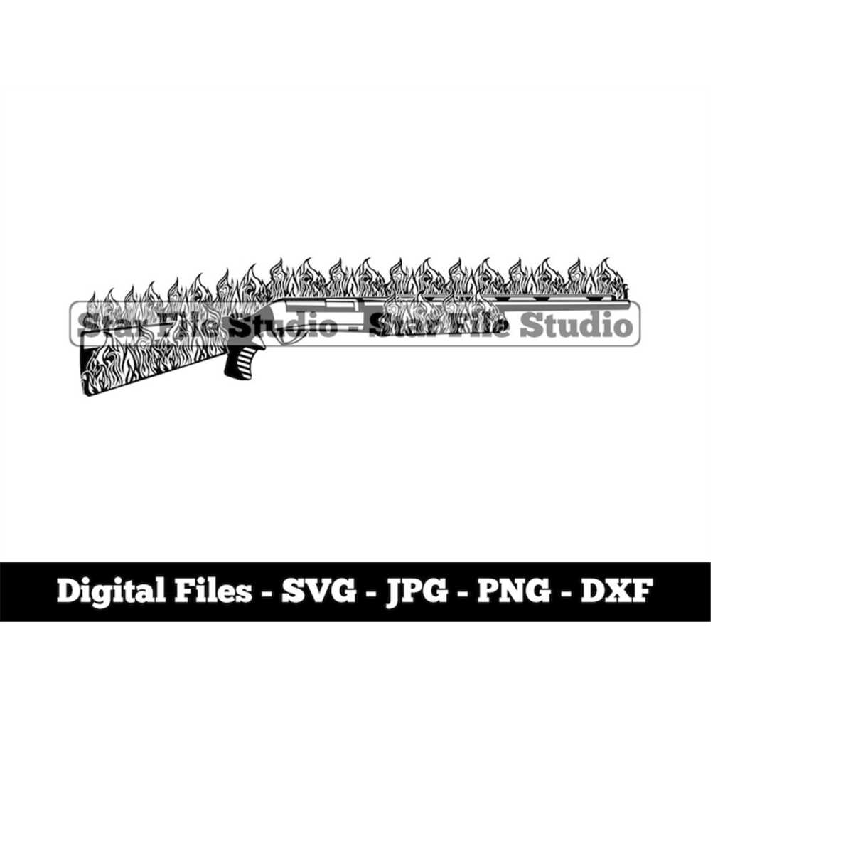 Flaming Shotgun Svg, Shotgun Svg, Gun Svg, Shotgun Png, Shot - Inspire ...