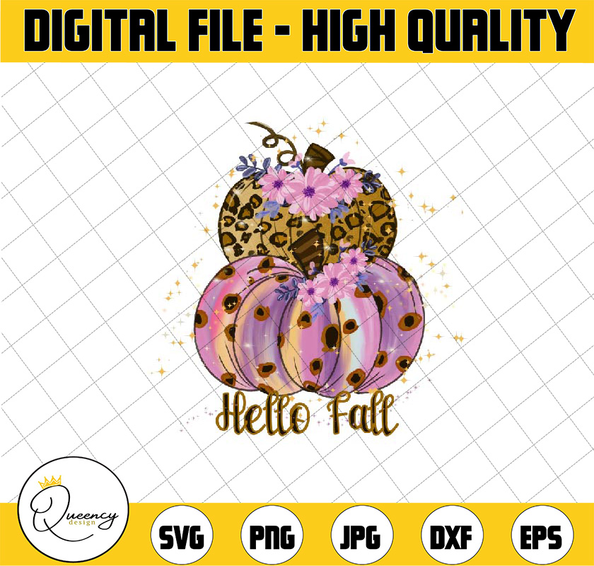 Leopard Print Pumpkin Hello Fall PNG, Autumn Leopard Print S | Inspire ...