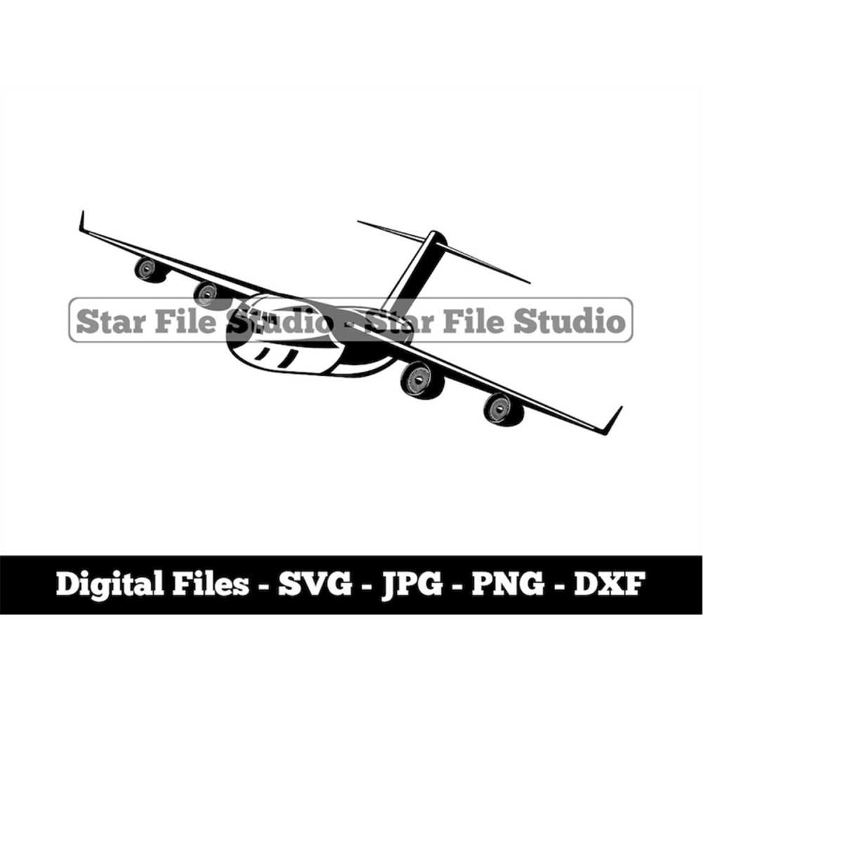 Military Aircraft 2 Svg, Airplane Svg, Transport Aircraft Sv - Inspire ...