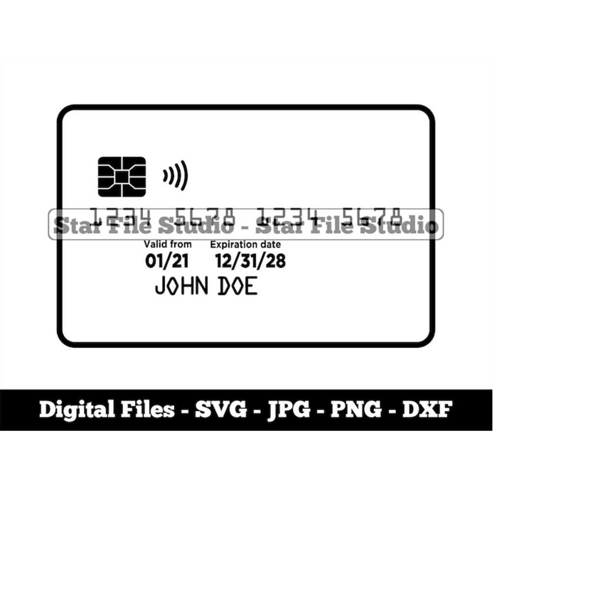 Credit Card Template 3 Svg, Credit Card Svg, Debit Card Svg, - Inspire ...