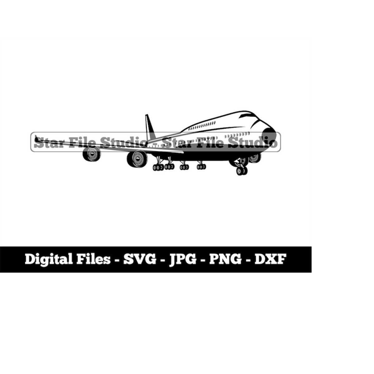 Jumbo Jet Svg, Airliner Svg, Airplane Svg, Jumbo Jet Png, Ju - Inspire ...