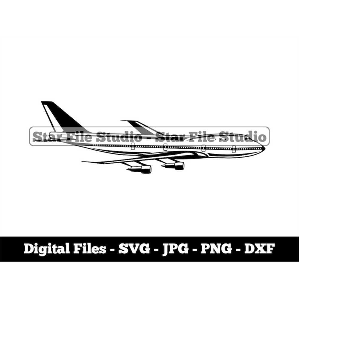 Jumbo Jet 4 Svg, Airliner Svg, Airplane Svg, Jumbo Jet Png, - Inspire ...