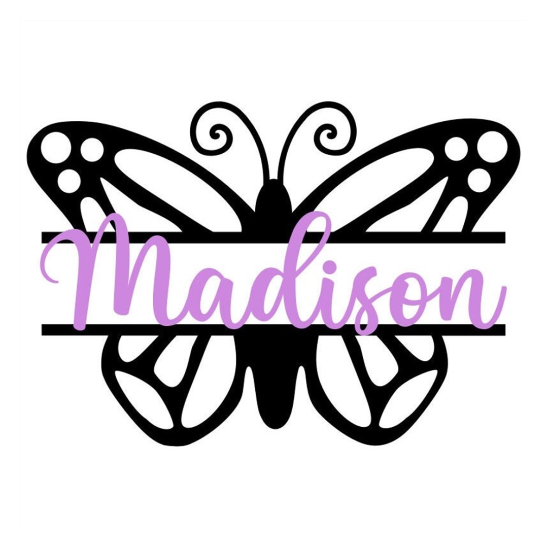 Butterfly SVG, Butterfly Name Frame SVG, Split Frame, Digita | Inspire ...
