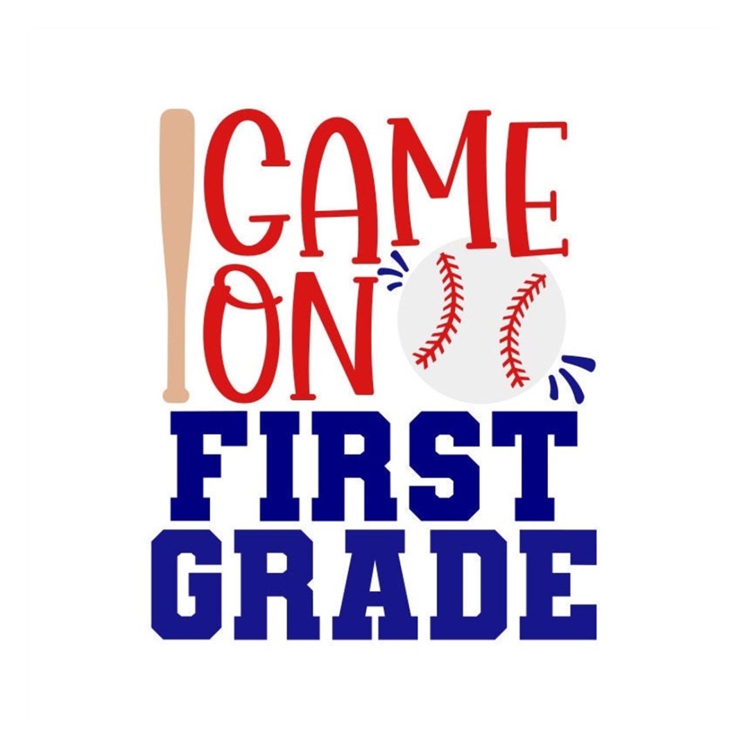 1st Grade SVG, Game On First Grade SVG, Baseball SVG, Digita | Inspire ...