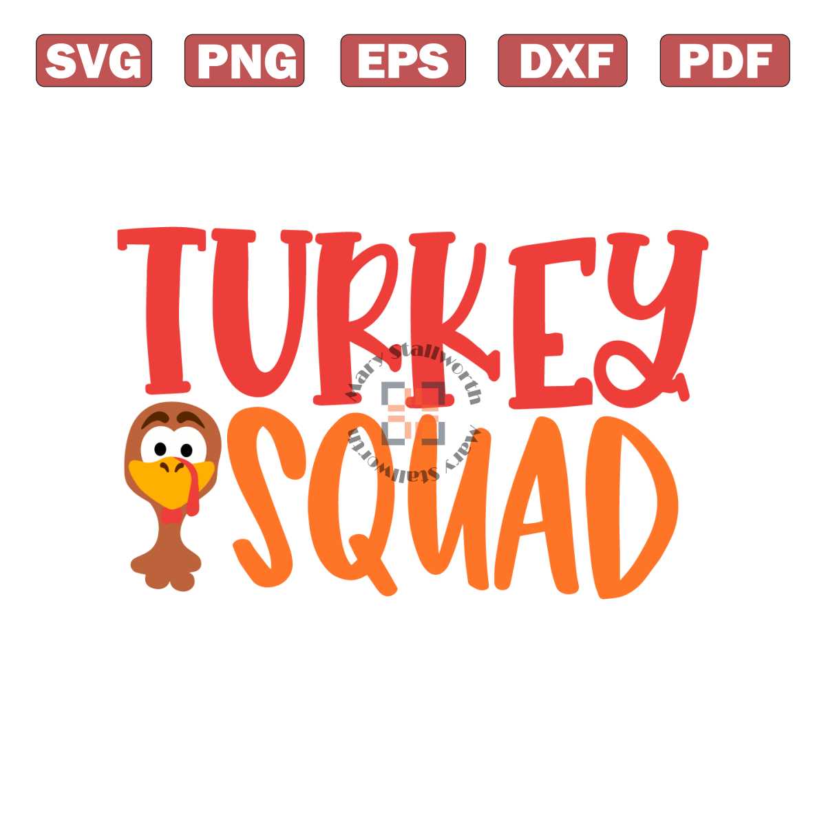 Turkey Squad Groovy Thanksgiving SVG Digital Cricut File | Inspire Uplift