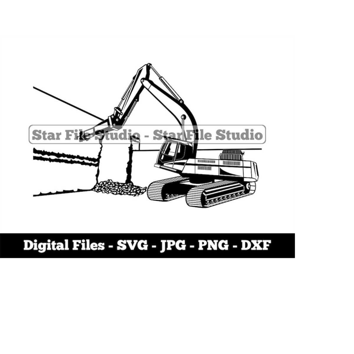 Demolition Excavator Svg, Excavator Svg, Heavy Equipment Svg - Inspire ...