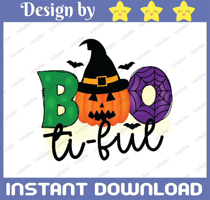 Halloween Bootiful PNG, Pumpkin Sublimation download, Boo pn | Inspire ...