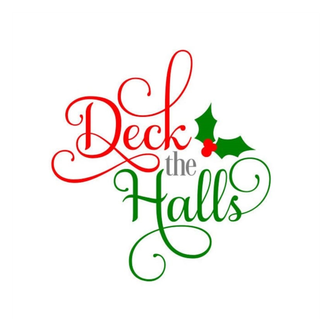 Deck the Halls SVG, Christmas Sign SVG, Door Sign SVG, Digit - Inspire ...