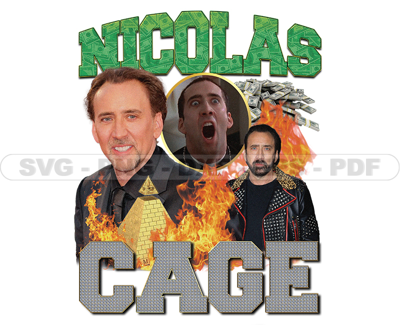 Nicolas Cage Svg Tshirt designs, Rock Bands Tshirts, Vintage | Inspire ...