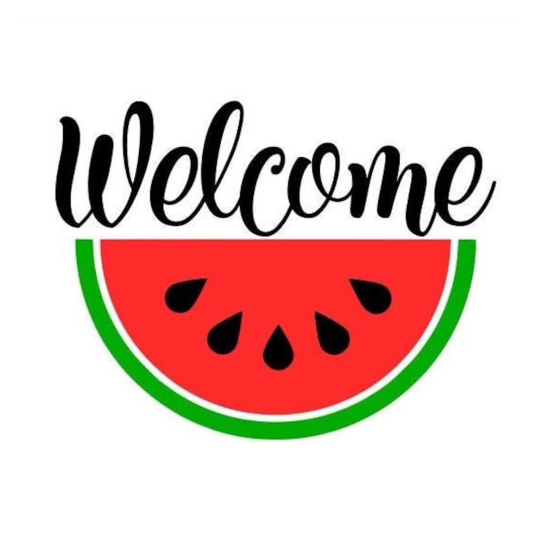 Summer Door Sign SVG, Welcome Sign SVG, Watermelon SVG, Digi | Inspire ...