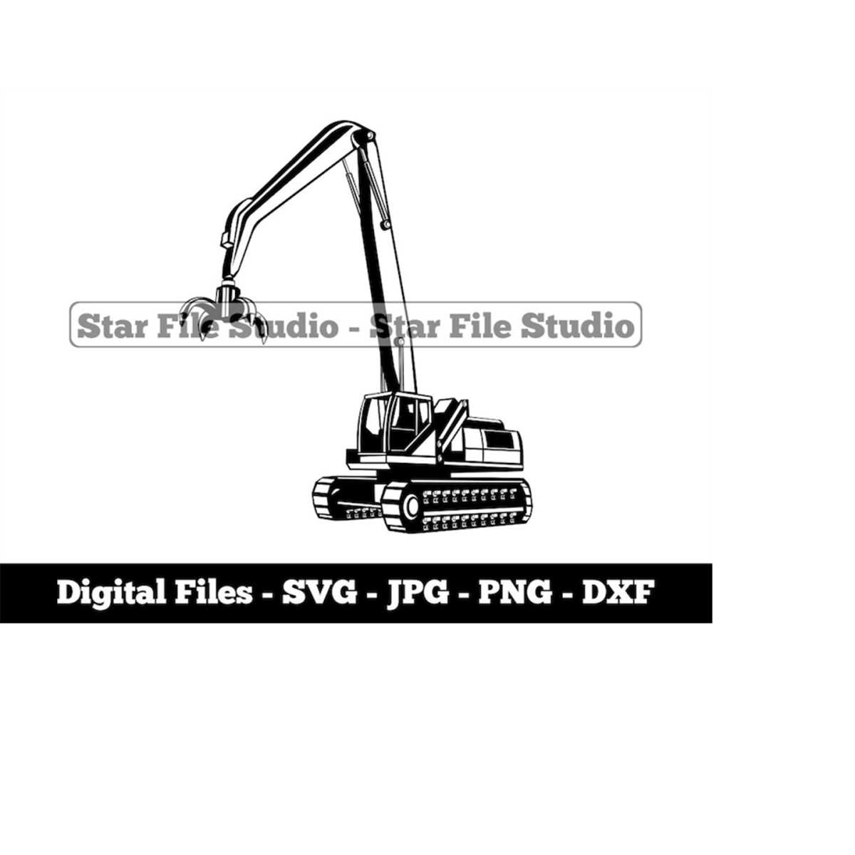 Material Handler 2 Svg, Excavator Svg, Heavy Equipment Svg, - Inspire ...